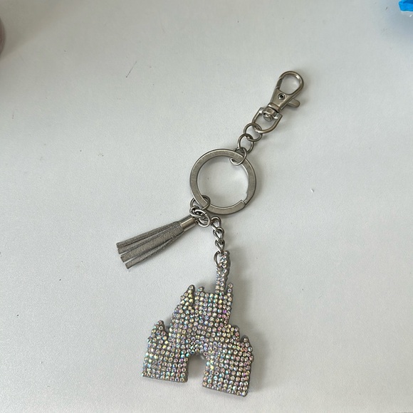 Disney | Accessories | Disney Bedazzled Magic Kingdom Castle Key Chain ...